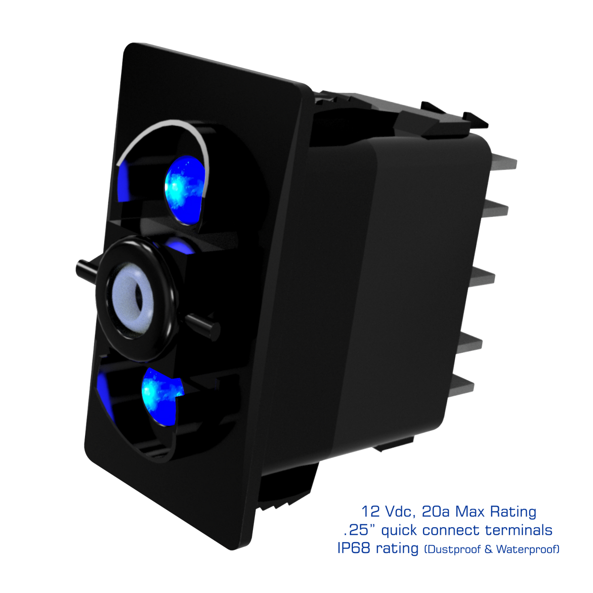 Blue LED Rocker Switch Body (Multiple Options) | American Offshore