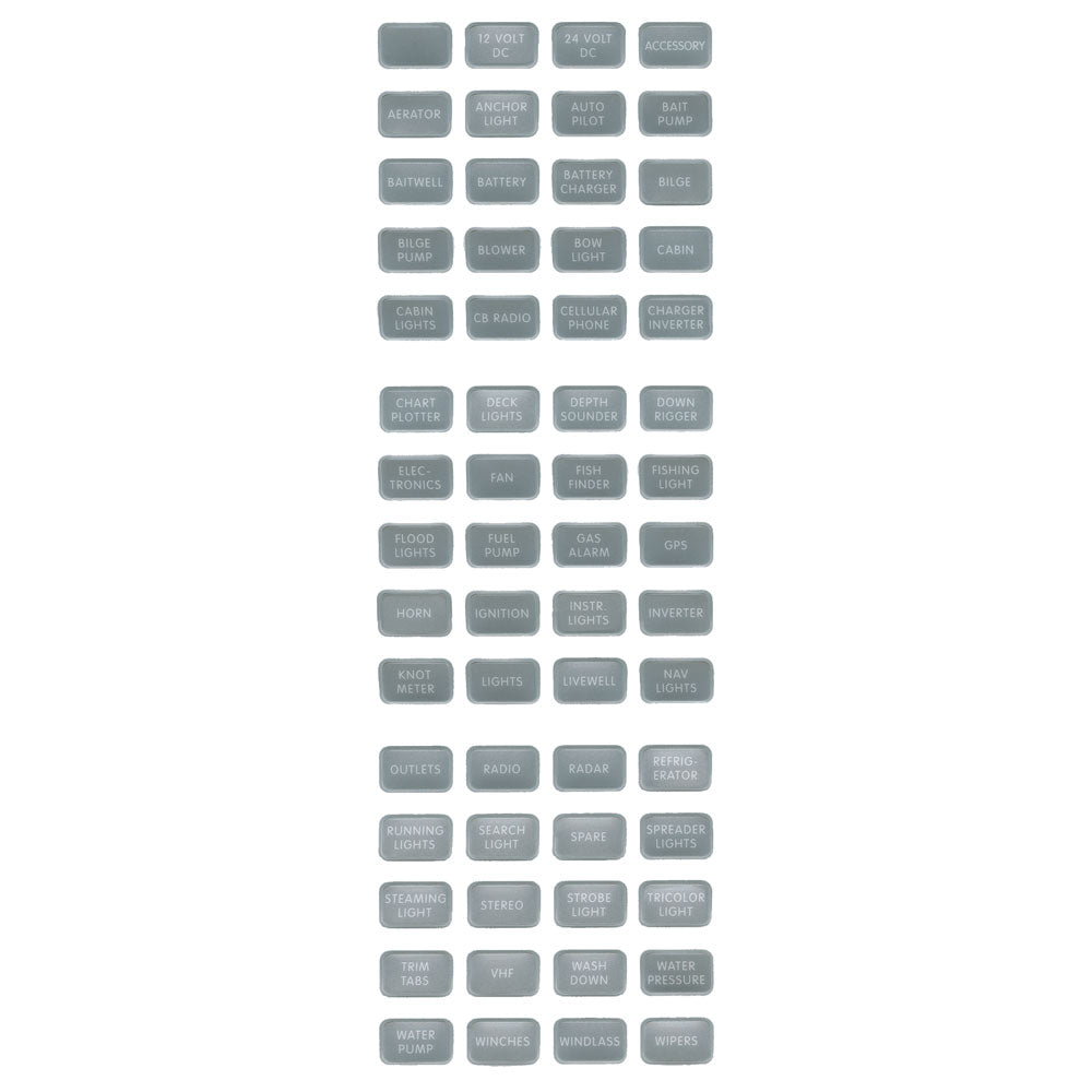 Blue Sea 8217 Grey Small Format Label Kit - 60 Labels [8217] | American ...